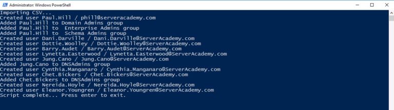 Import Active Directory Users from a CSV with PowerShell