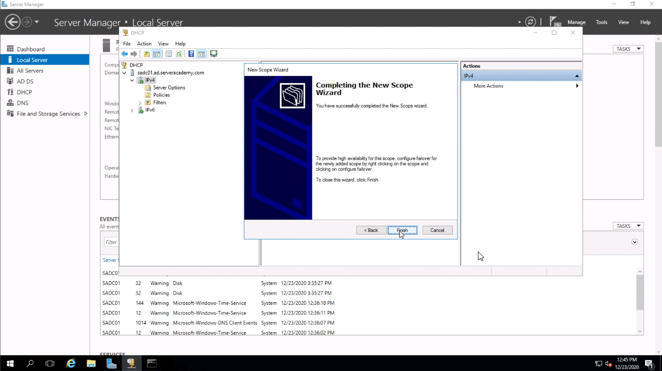 Install and configure DHCP (Dynamic Host Configuration Protocol) - Server Academy