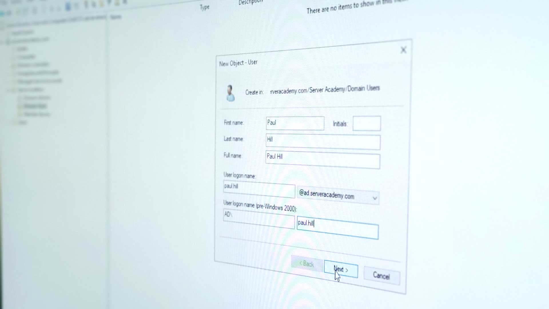 How to create Active Directory User Accounts - Server Academy
