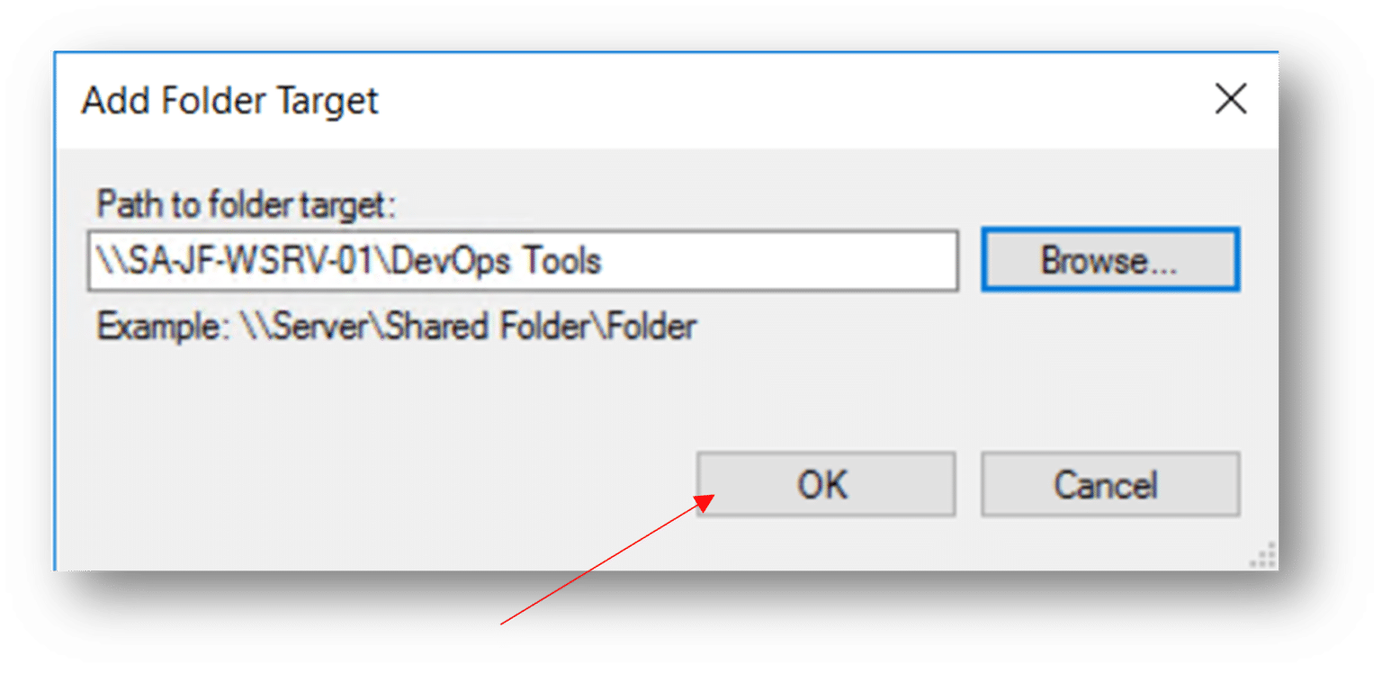 Adding a Target Folder to a Namespace - Server Academy