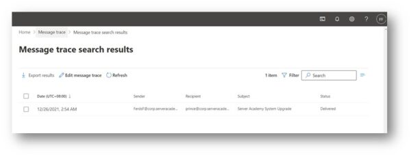 Running Message Trace in Exchange Admin Center - Server Academy