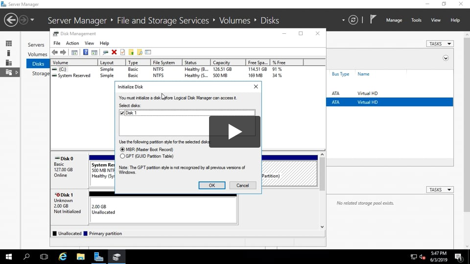 Learn disk initialization and partition styles in Windows Server - Server Academy