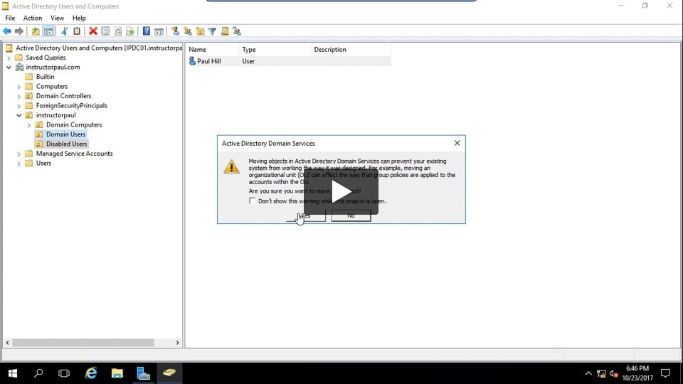 Practice managing Active Directory users and computers - Server Academy