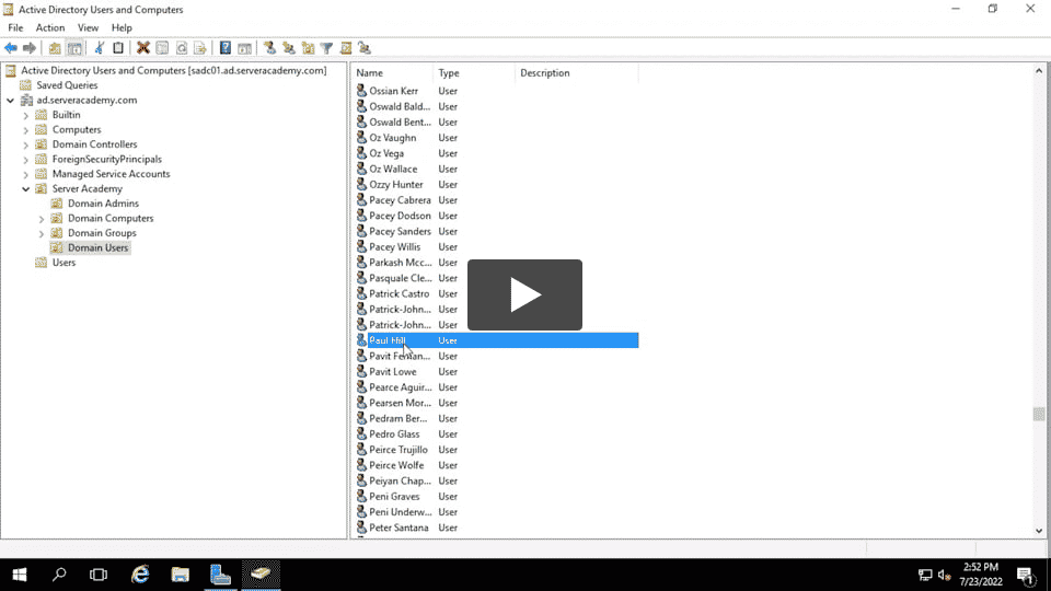 Active Directory Fundamentals Course Conclusion - Server Academy